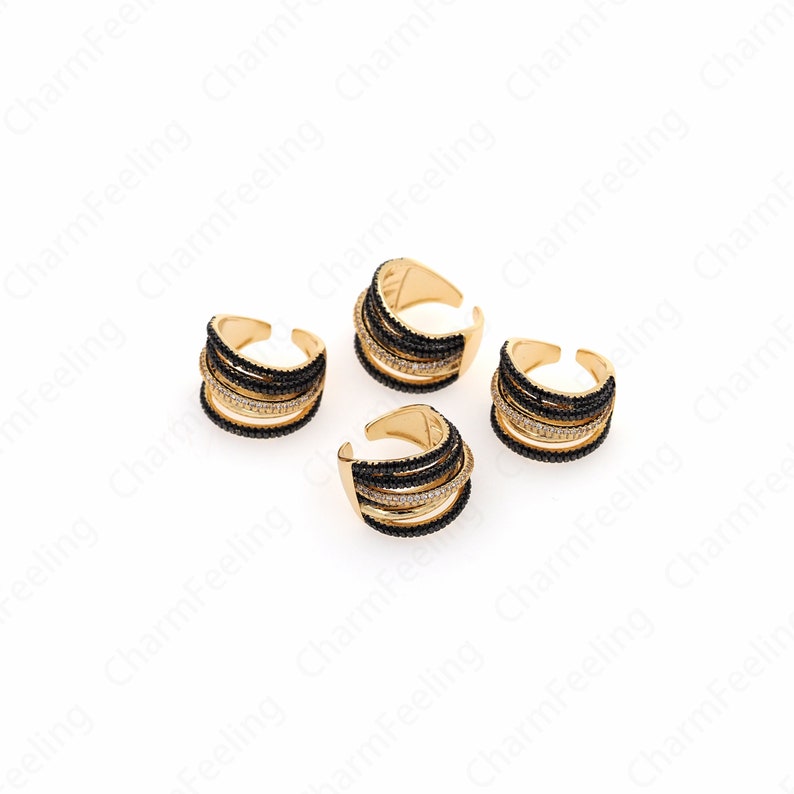 Micropavé CZ Everyday Rings, Round Rings, Thick Rings,18k Gold Filled ...
