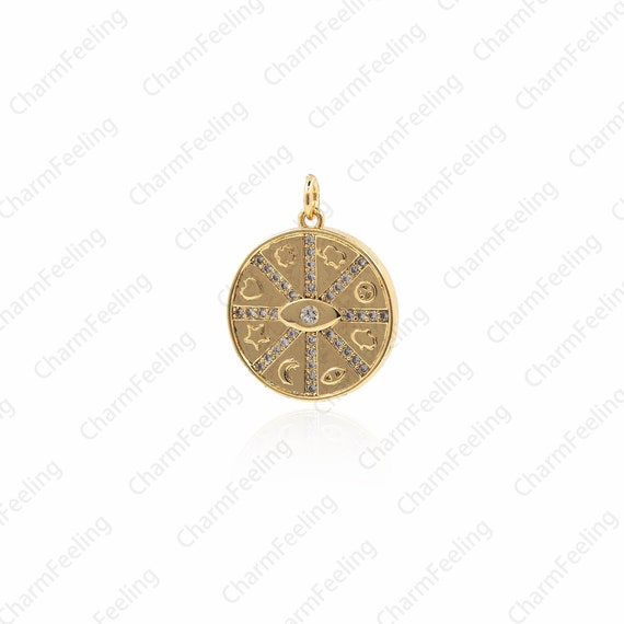 18K Gold Filled Universe Eye Necklaceeye Pendant All Seeing - Etsy