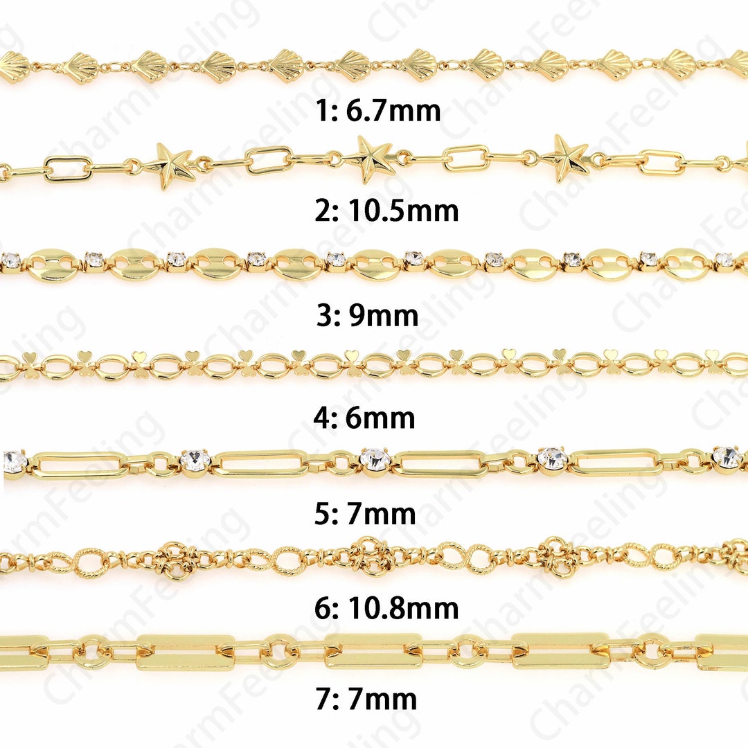 Semi-finished Chains,rectangular Cable Chains,18k Gold Filled Necklace ...