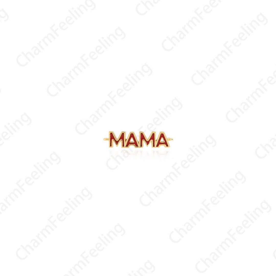 Letter Connector, Bracelet Connector, 18K Gold Filled Enamel Connector ...