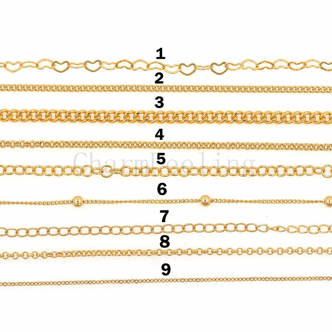 Raw Brass Welded Chain, Gold-plated Brass Chain, DIY Bracelet Necklace ...