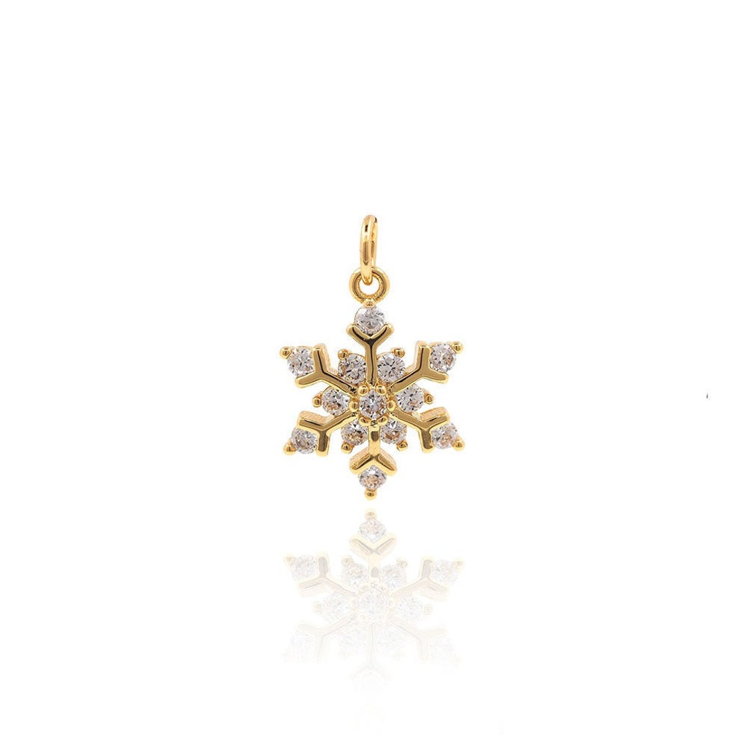 Gold Snowflake Charm,delicate Snowflake,snowflake Lover Gift 20*13*3 ...