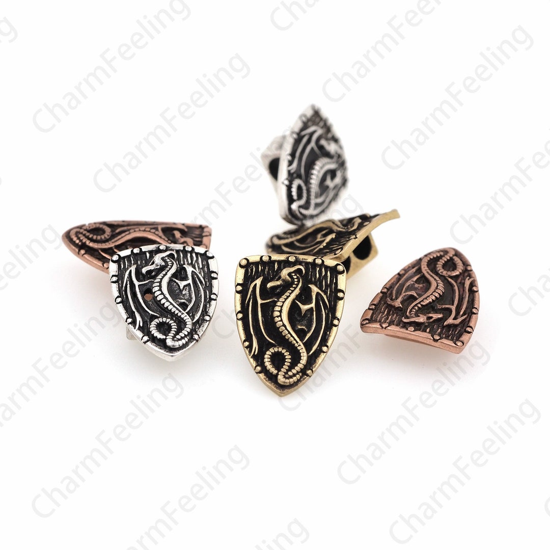 Antique Wind Shield Beads, Triangle Shield Beads, Warrior Shield Spacer ...