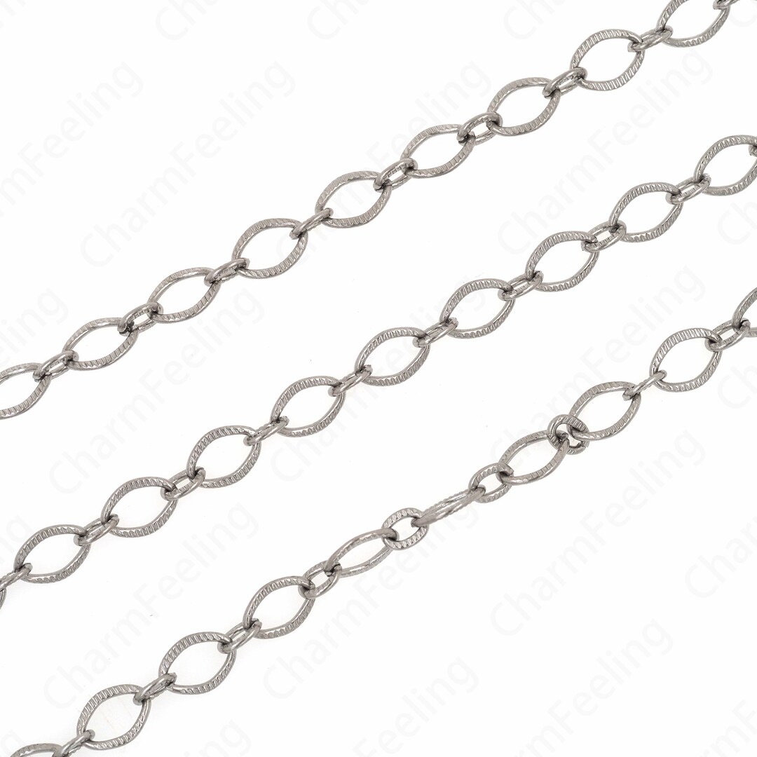Silver Filledoval Chain,silver Square Chain, Diamond Paperclip Chain ...