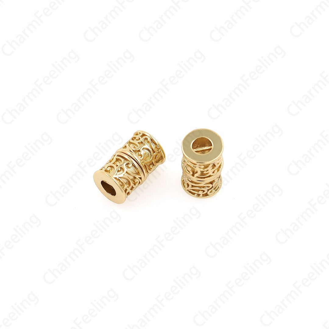 Magnet Connector,cylindrical Spacer Beads, Wholesale Beads, 18K Gold ...