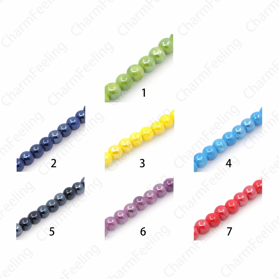 Multi-color Options, Painted Ceramic Beads, Round Spacing Beads ...