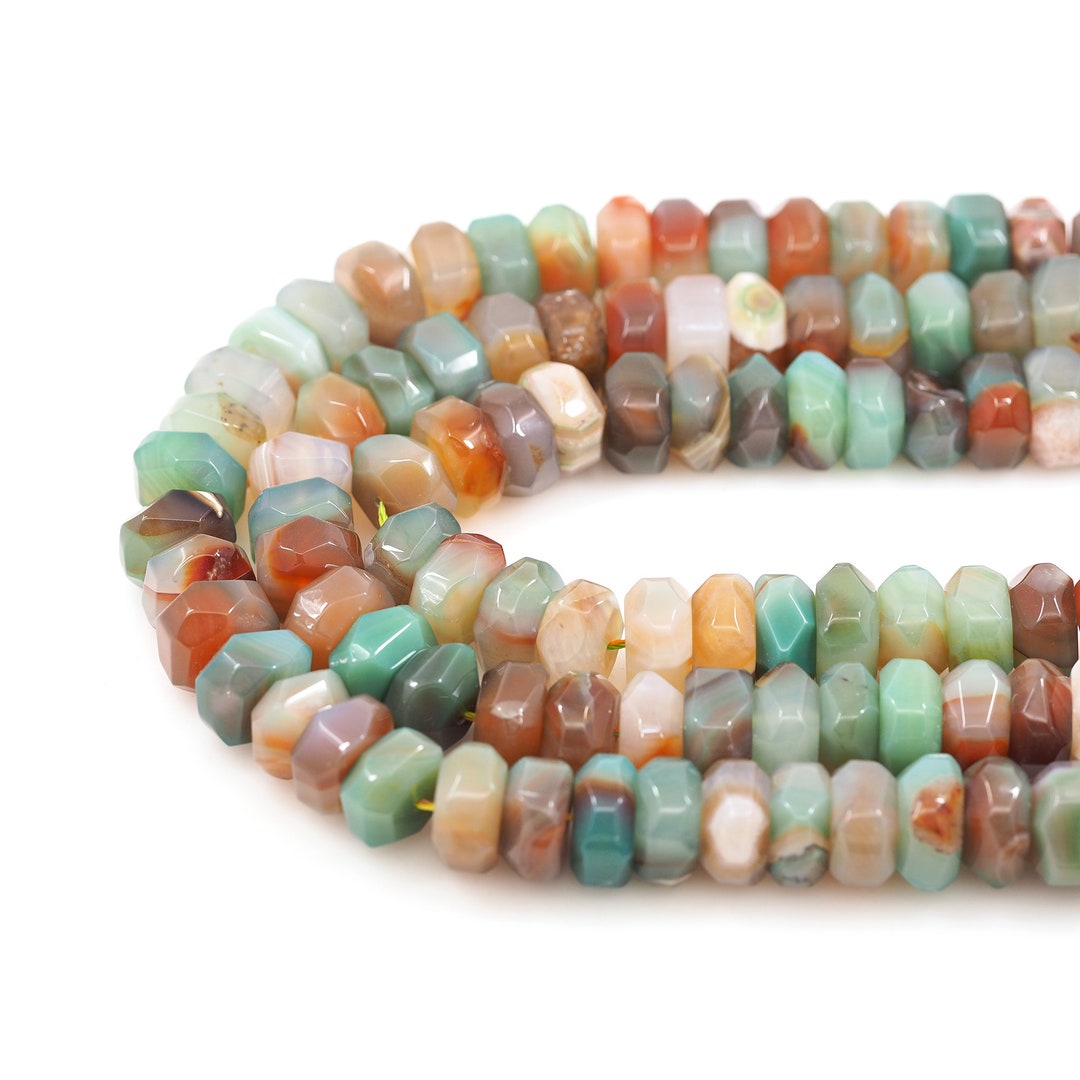 Cuboid Natural Stone Necklace,colorful Crystal Rectangular Beads ...