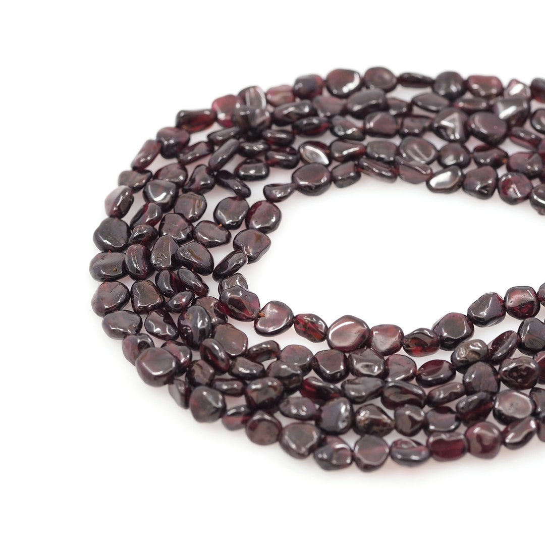 Garnet Beads, Garnet Chain,aaaagarnet Necklace, Natural Stone Beads ...