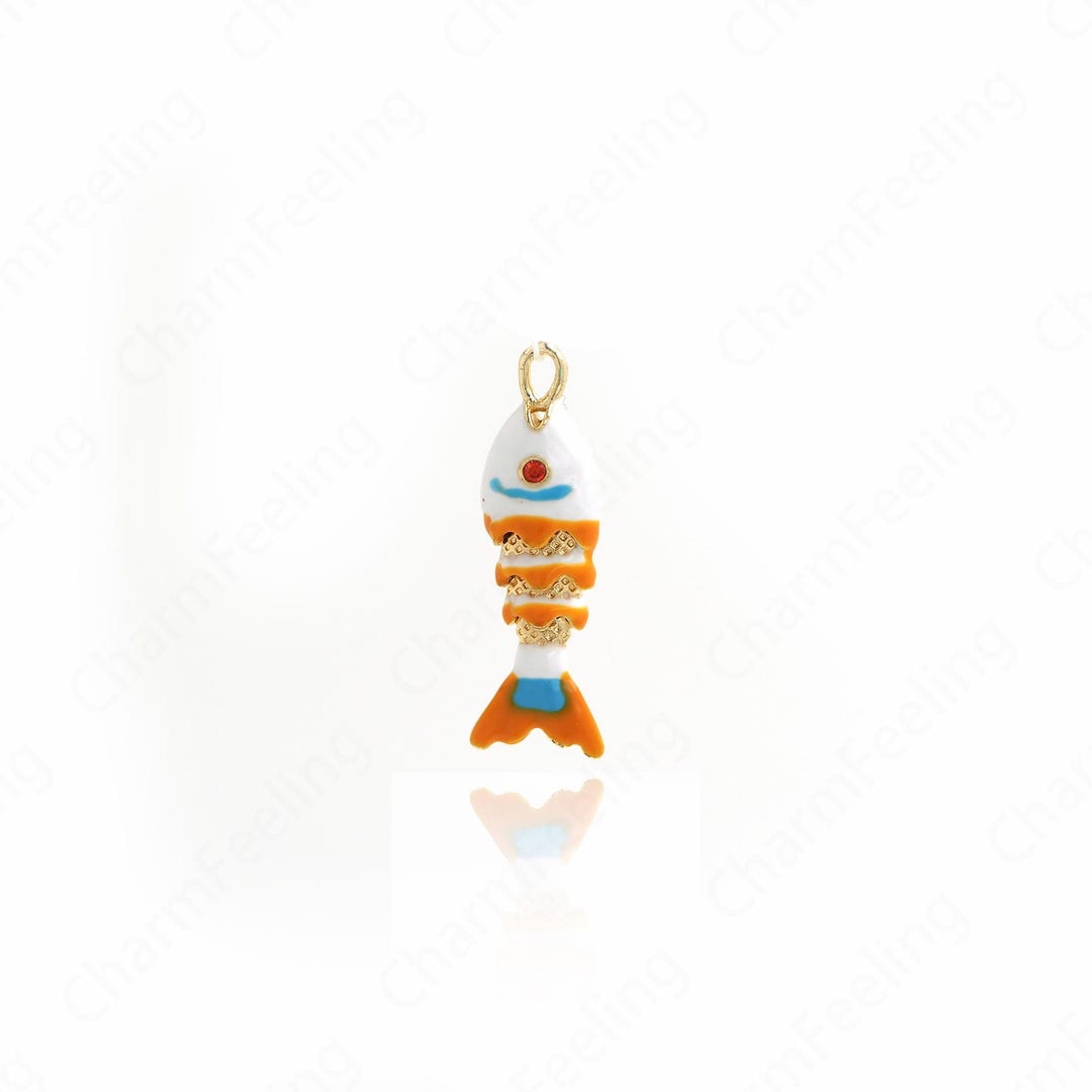 Fish Jewelry,enamel Fish Necklace, Tropical Fish Pendant, 18K Gold ...
