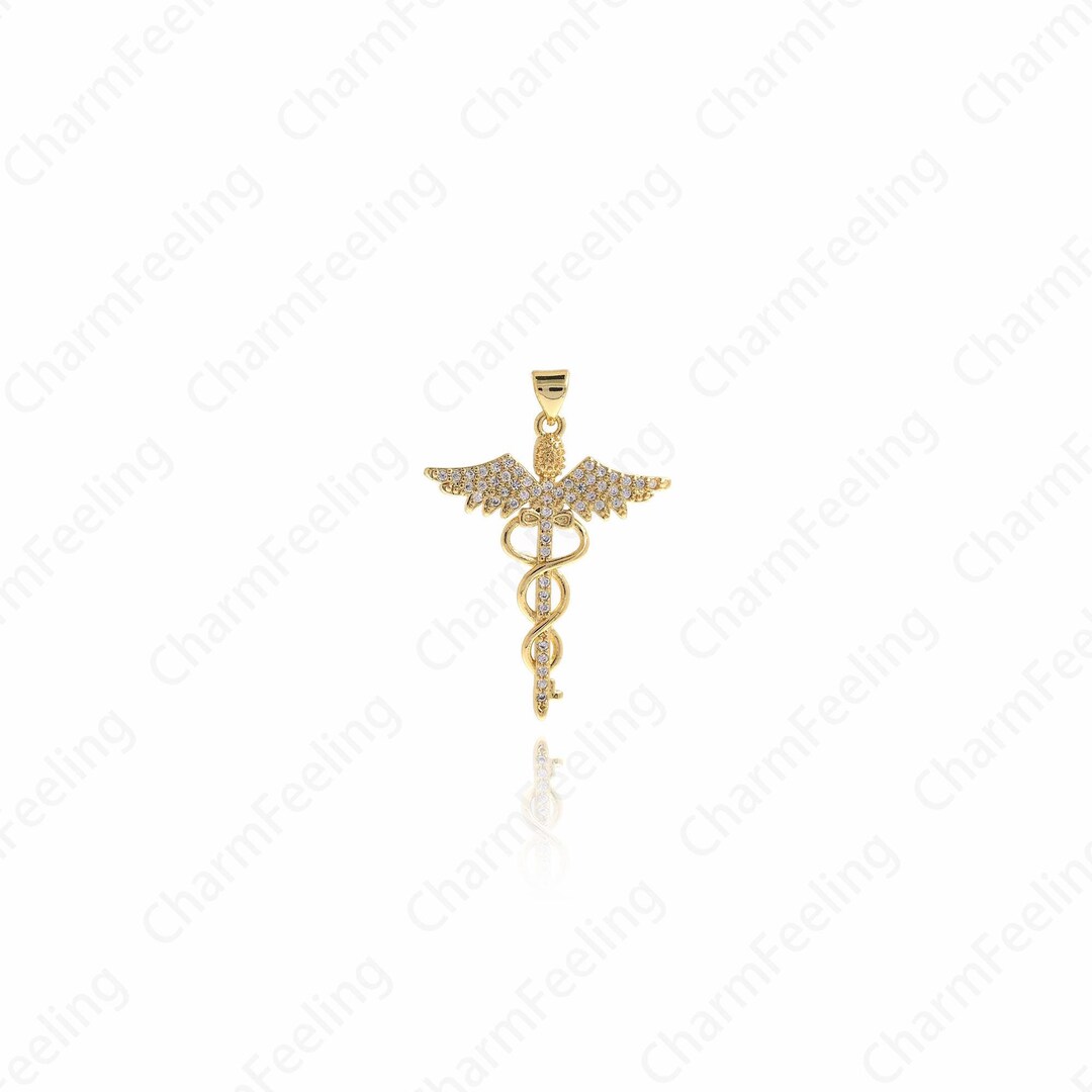 Angel Wing Pendant,scepter Pendant,18k Gold Filled Wing Pendant,wing ...