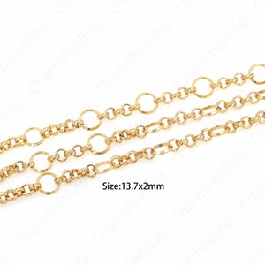 1 Meter, Unfinished Chain, Round Chain, Cable Chain,twist Chain, 18K ...