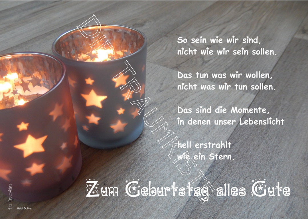 Geburtstagskarte sternenlichter 1 TA0020 - Etsy