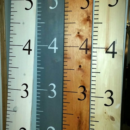 Large Wood Ruler Wooden Growth Chart Nursery and Bedroom - Etsy