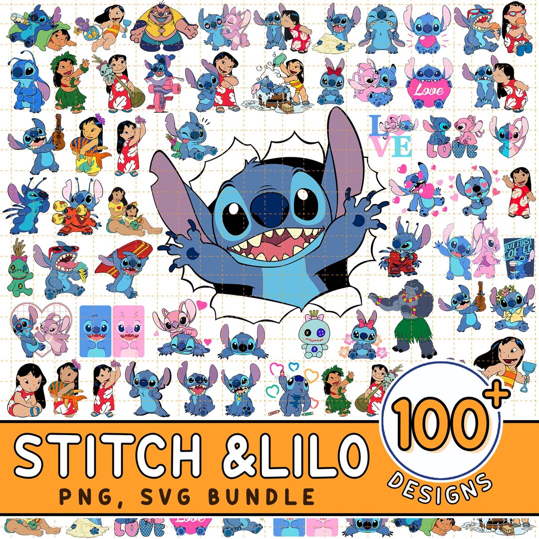 Stitch Lover Png Svg Bundle Files Stitch Svg para Cricut - Etsy México