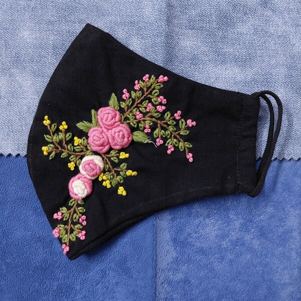 Embroidery Face Mask - Etsy