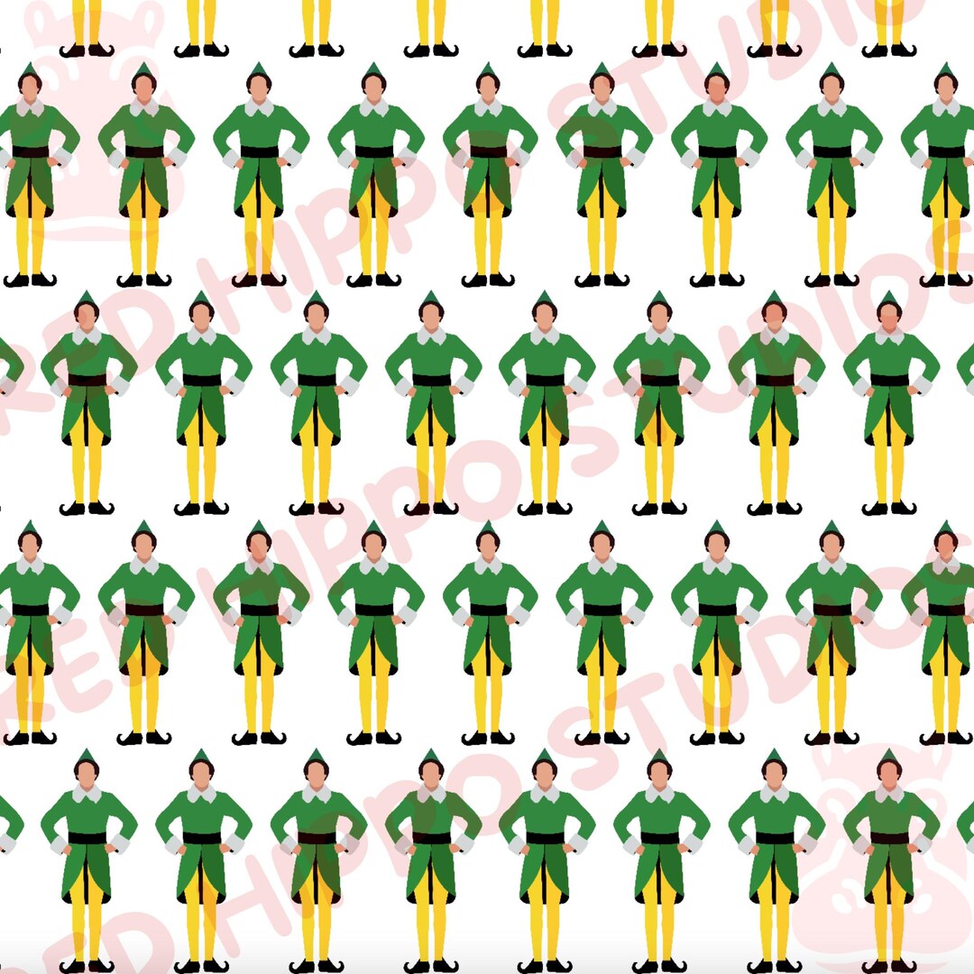 Christmas Movie Buddy the Elf Elves DIGITAL FILE Seamless Pattern ...