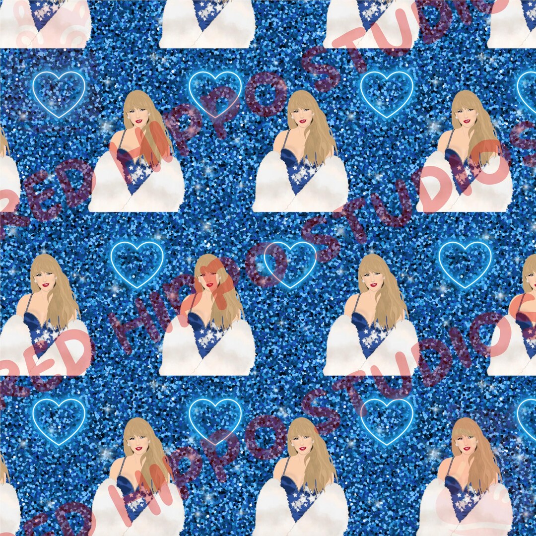 Swift Icons Music Pop Star Era Taylor Seamless Pattern / Fabric Design ...