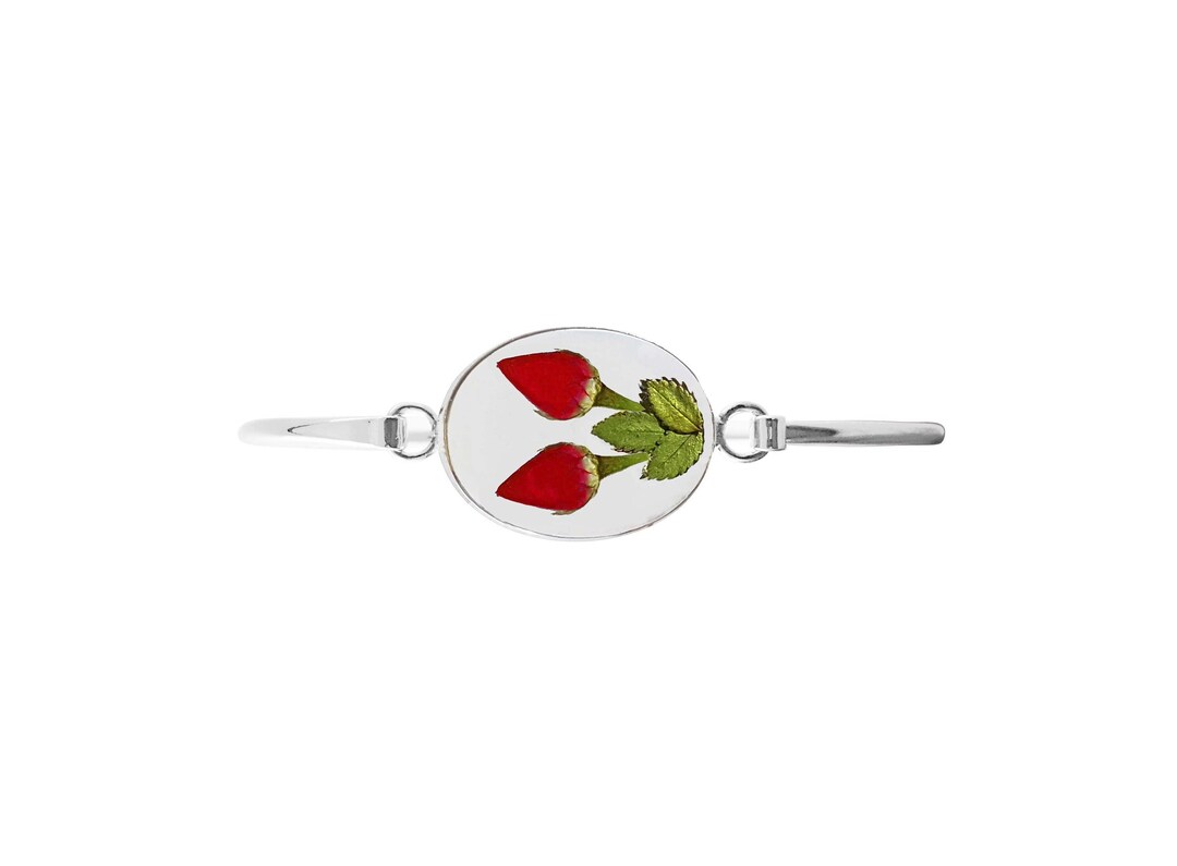Real Roses Medium Oval Bracelet, Transparent - Etsy