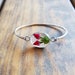 Real Roses Medium Oval Bracelet, Transparent - Etsy