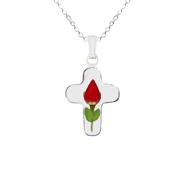 Rose Resin Necklace - Etsy