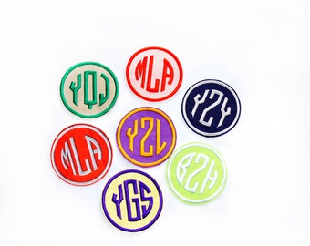 Custom Personalized Embroidered Circle Monogram Initial Name Patch 3 X ...