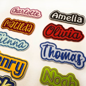 Personalized Name Embroidered Patches, Custom Name Patches Die Cut ...