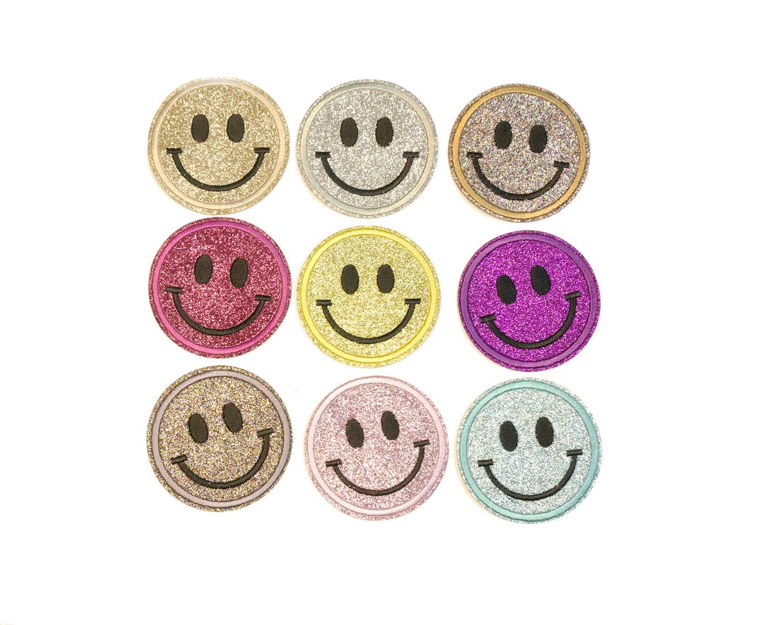 Patchs à repasser Smiley scintillants, patchs à broder, patchs à coudre, patchs en fer pour ...