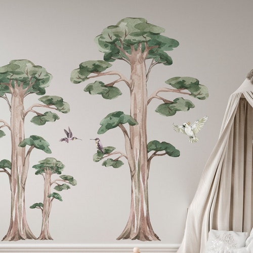 SAVANNA TREE Safari Nursery Decor / Africa Tree Wall Decal / - Etsy