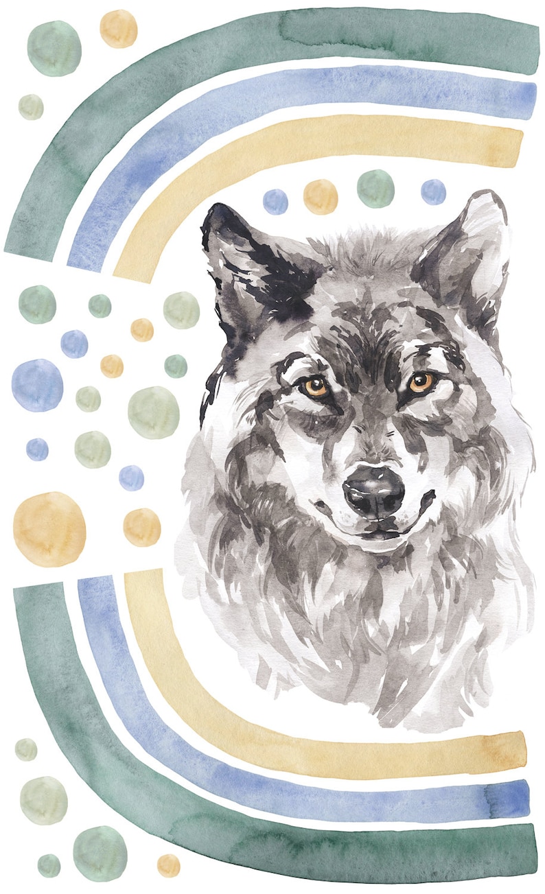 FRIENDS WOLF Wall Decal for Kids / Big Set Forest Animals / - Etsy