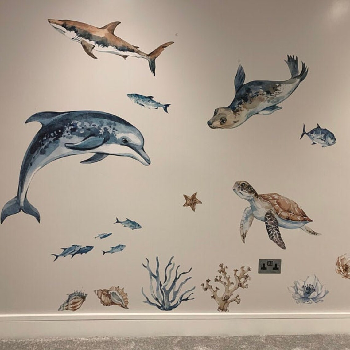 OCEANIA Wall Decal for Kids / Ocean Wall Stickers / Under the - Etsy