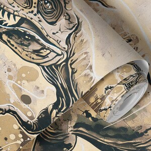 GRAFFIMALS Dinosaur Wallpaper for Kids Graffiti Street Art Design - Etsy