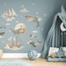 STARDUST Stars and Moon Wall Decal / Whales Animals Set / Nursery Art ...