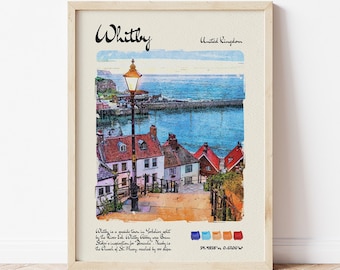 Whitby Travel Poster - Etsy UK
