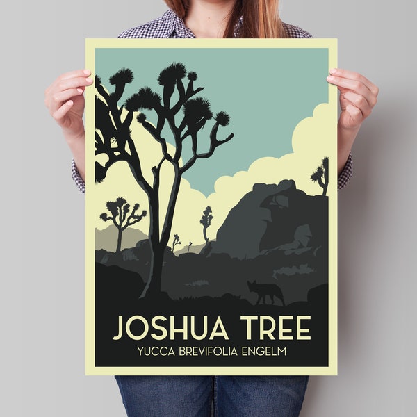 Joshua Tree National Park Travel Poster - Etsy
