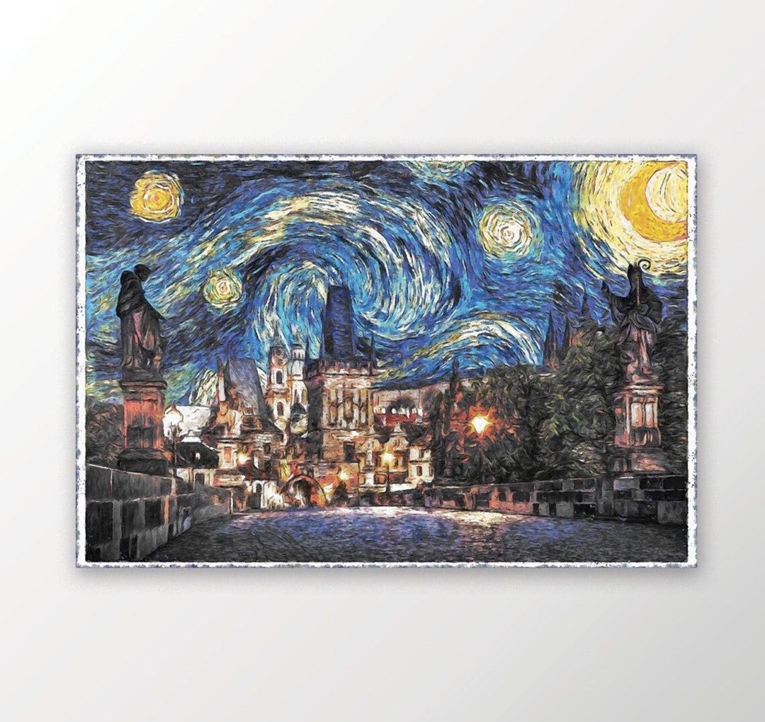 Prague Van Gogh Starry Night Poster Print - Etsy