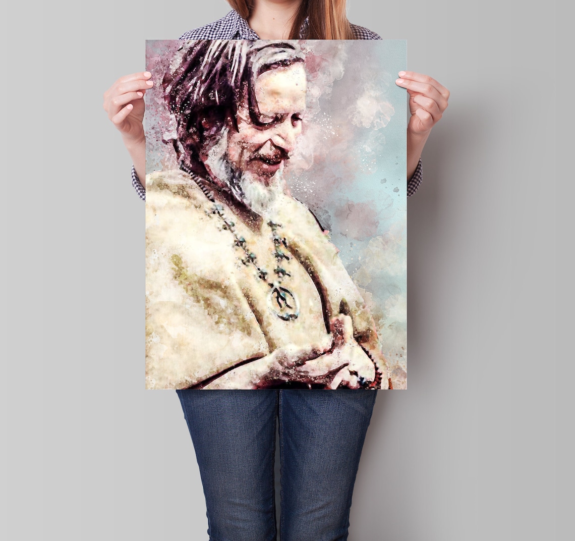 Alan Watts Art Print Poster Watercolour | Etsy