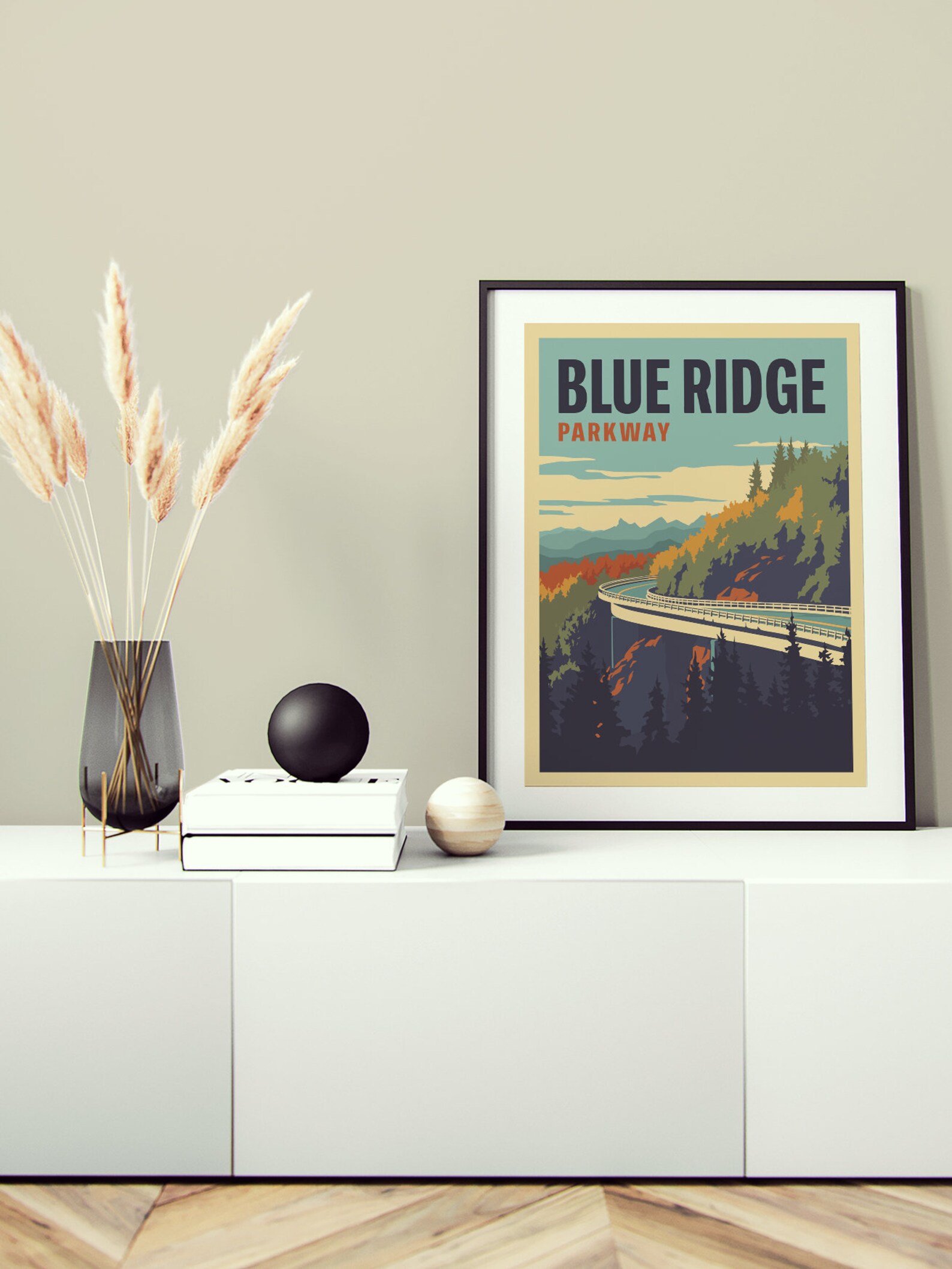 BLUE RIDGE PARKWAY Travel Poster - Minimalist Art Print - Etsy