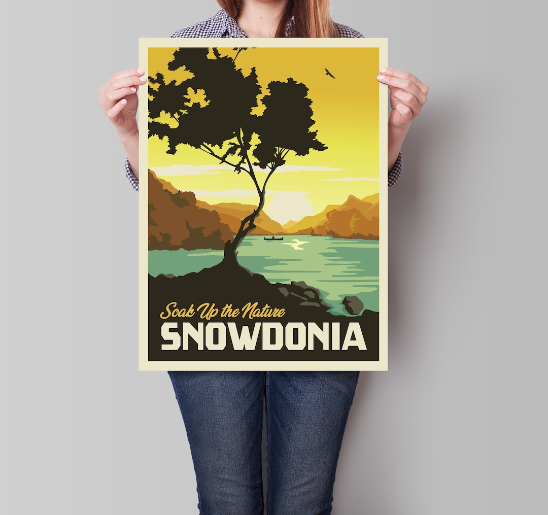 Snowdonia National Park Travel Poster - Minimalist Art Print - Etsy UK
