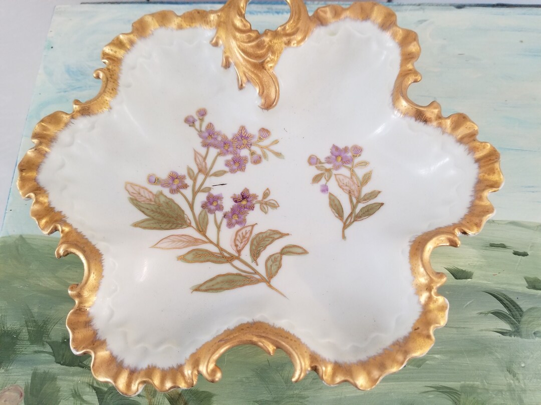 Vintage Floral Nappy Plate - Etsy