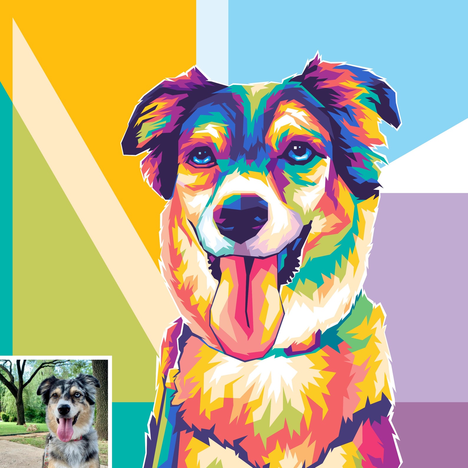 Custom Pet Pop Art Portrait Custom Dog Portrait Pop Art From - Etsy