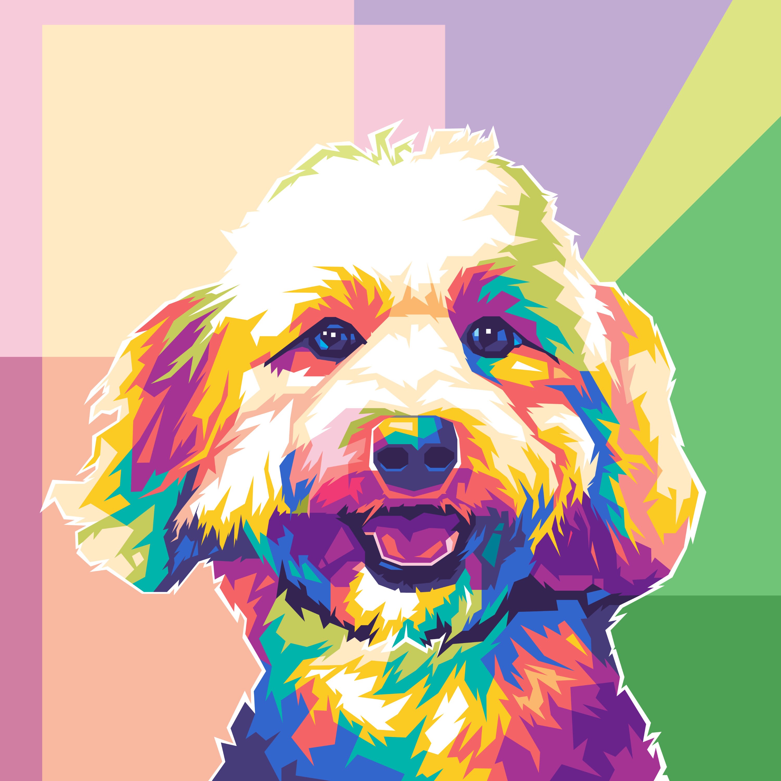 Custom Pet Pop Art Portrait Custom Dog Portrait Pop Art From - Etsy