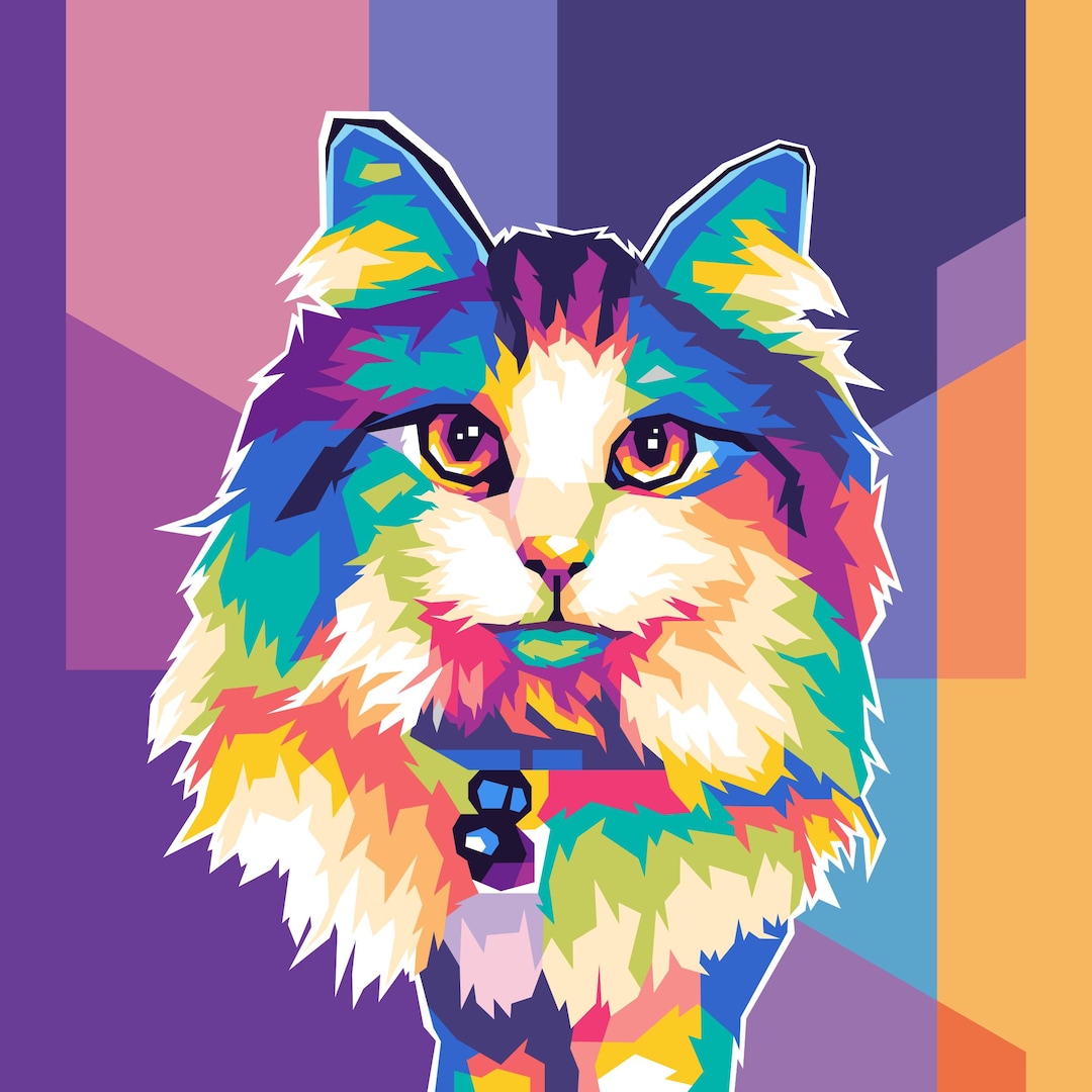 Custom Pop Art Pet Portrait, WPAP Pet Portrait, Custom Dog Portrait ...
