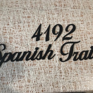 Cursive House Numbers Home Address Sign Street Sign - Etsy