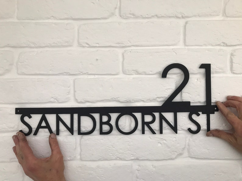 Modern Address Sign , Metal Address Sign, House Numbers, Door Number ...