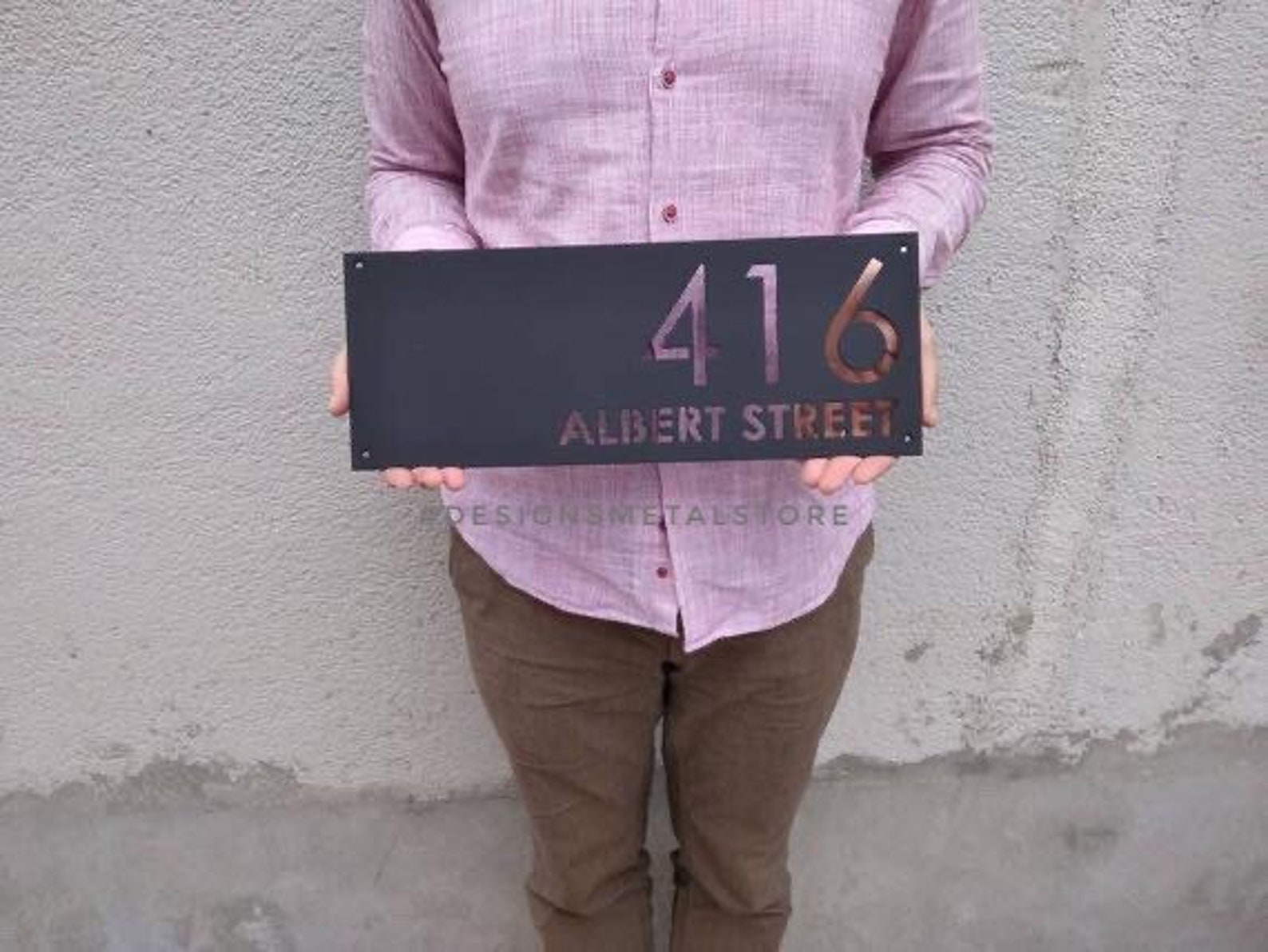 Modern Address Plaque House Number Address Sign Customize - Etsy