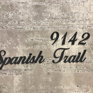 Cursive House Numbers Home Address Sign Street Sign - Etsy