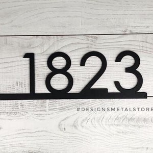 5'' Metal Address Plaque, Modern House Numbers, House Number Plaque ...
