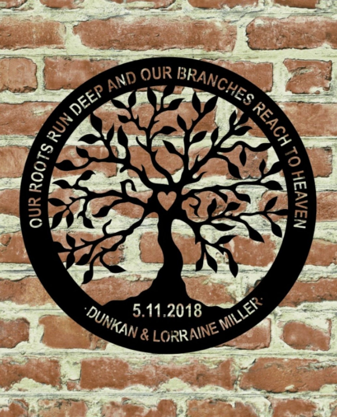 Family Tree Tree of Life Monogram House Sign monogrammed | Etsy