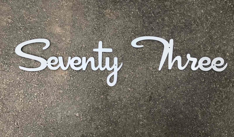 Cursive House Numbers Home Address Sign Street Sign - Etsy