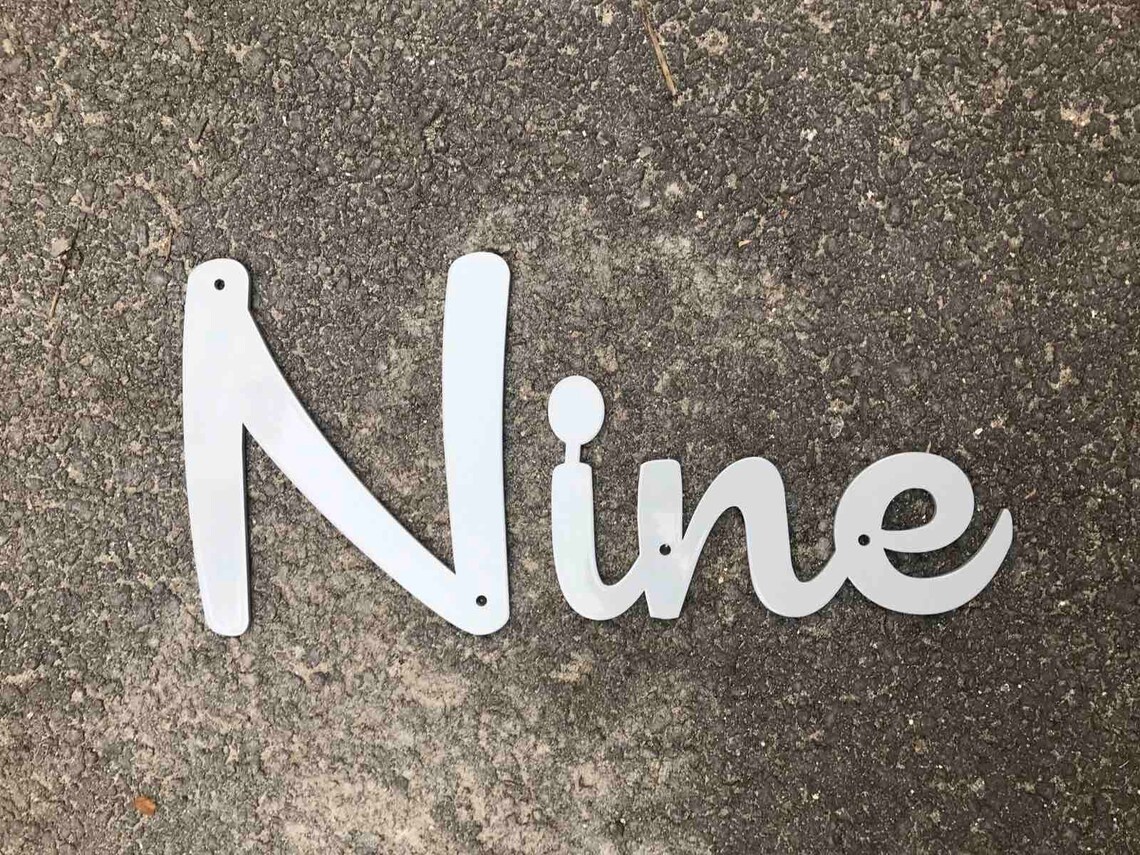 4'' Cursive House Numbers, Home Address Sign, Street Sign - Etsy